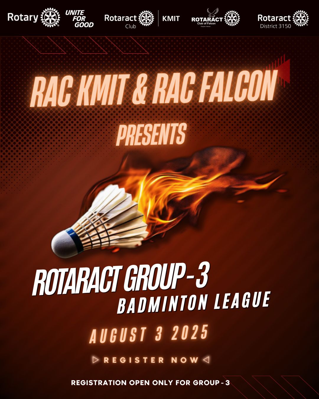 Rotaract Grp 3 RGBL Badminton League – Rotaract District 3150